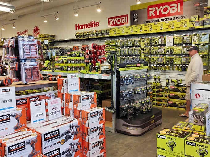 Power tools displayed with the precision of a hardware symphony, ready to help tackle projects you've been postponing since 2019.