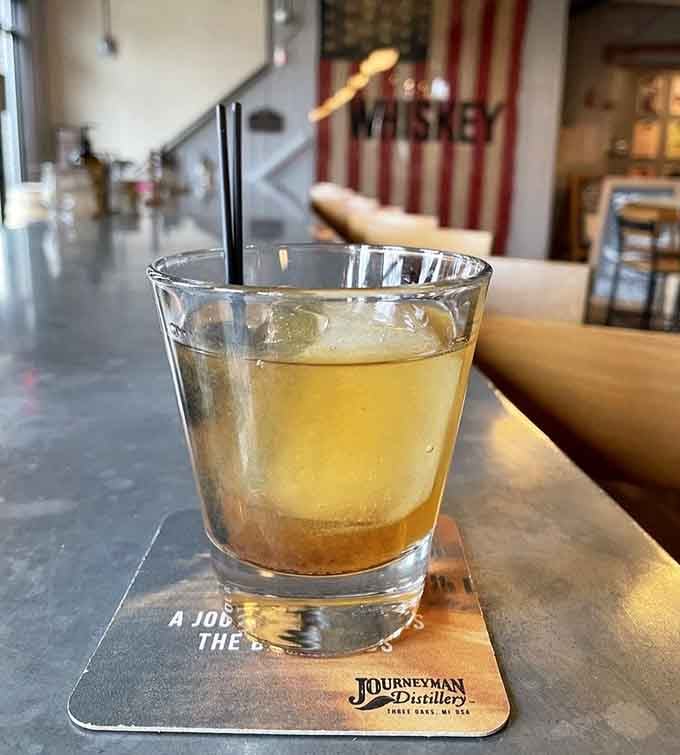 An Old Fashioned this golden and perfectly iced could make even a teetotaler reconsider their life choices.