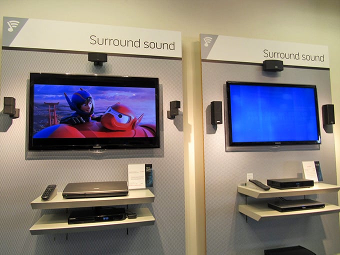 Surround sound systems displaying their audio prowess, because even your entertainment setup deserves a bargain hunting success story.