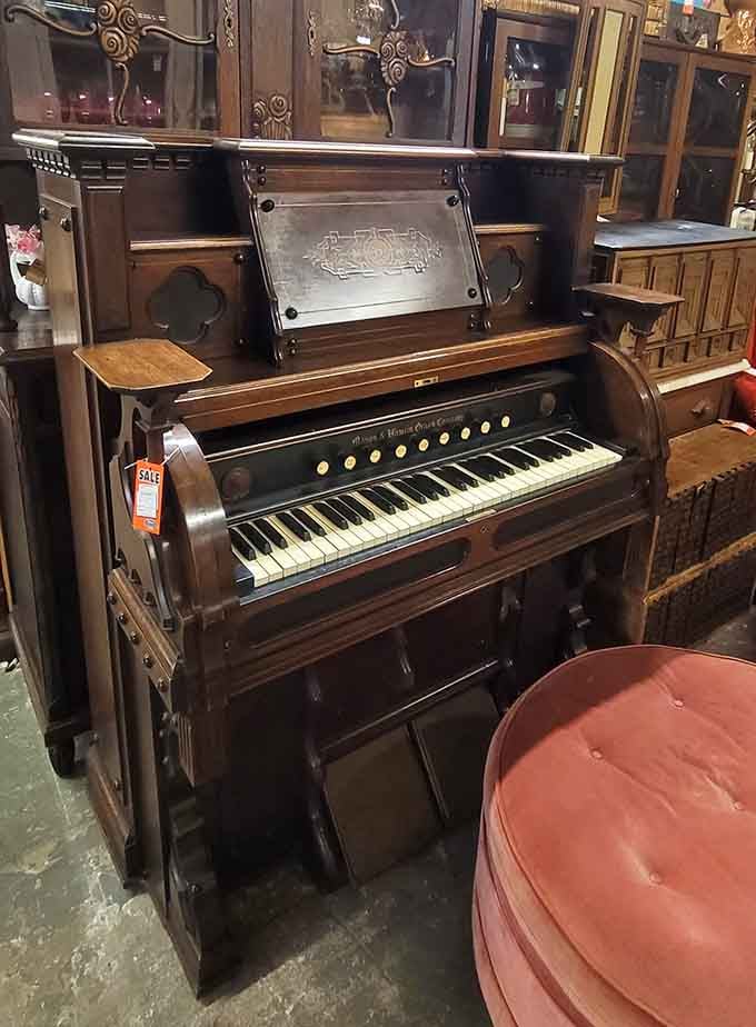 That antique pump organ once provided the soundtrack to Sunday dinners and spontaneous family sing-alongs.