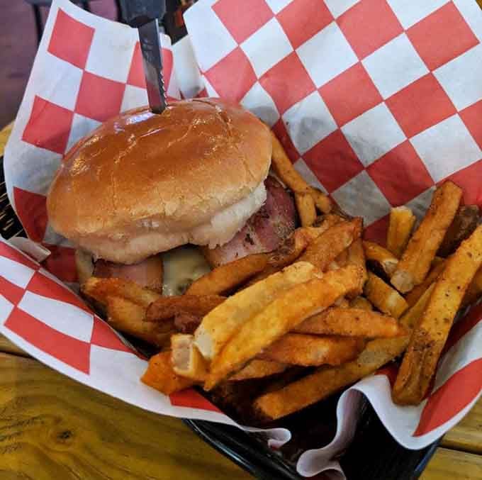 The pork belly burger proves that sometimes more is more, especially when cheese is involved and regret isn't invited.