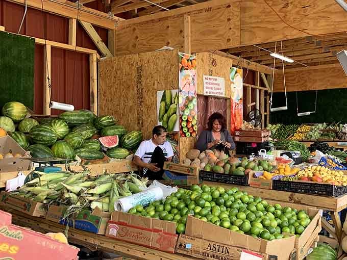 Fresh produce piled high reminds you that the best deals aren't always on manufactured goods but nature's bounty too.