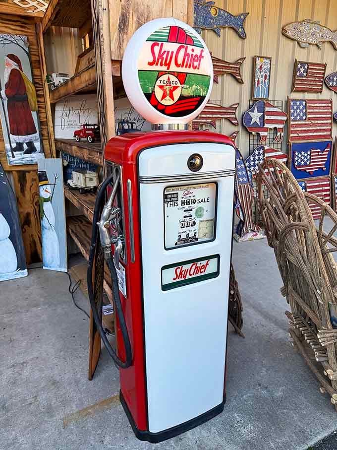 This vintage Sky Chief gas pump is pure Americana, the kind of find that makes grown men weep with joy.