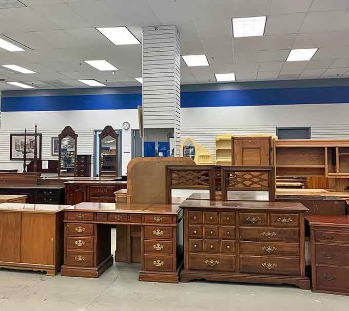 Solid wood dressers and desks that were built when furniture makers actually cared about their craft.