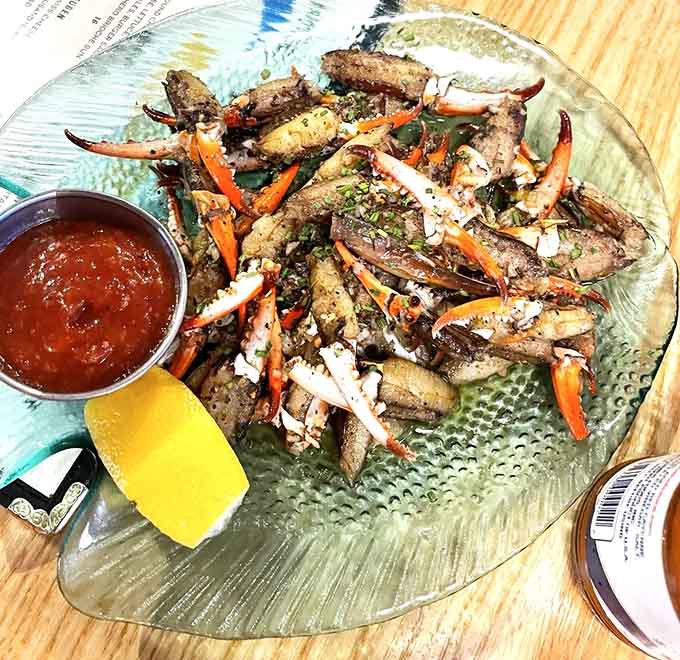 Saut&eacute;ed crab claws that prove you don't need an ocean view to enjoy spectacular seafood done right.