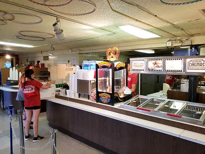 Classic movie snacks served with a smile, because even candy tastes better when purchased outdoors.