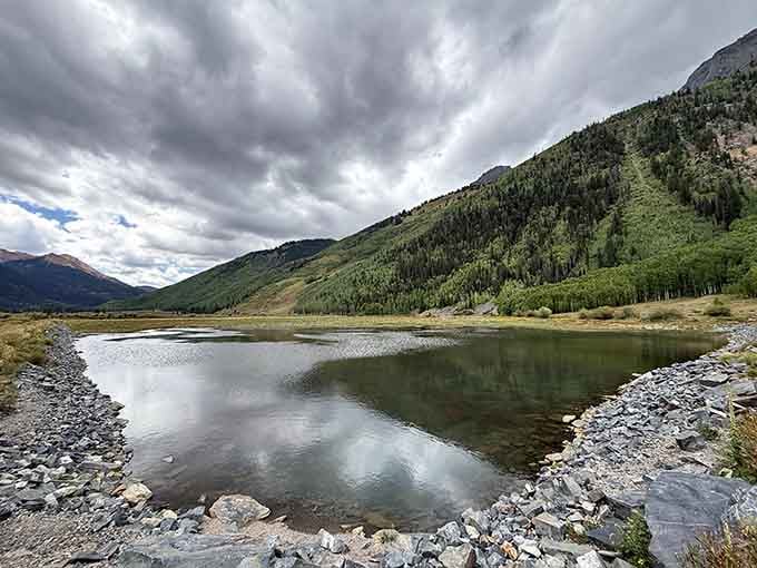 Crystal Lake reflects the sky so perfectly, you'll question which way is up&mdash;a philosophical crisis with a view.
