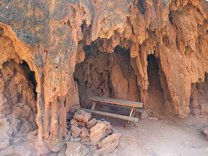 Even the caves come with built-in seating, though the amenities stop there, no room service available.