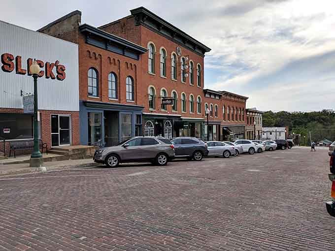 These brick streets have witnessed generations of small-town life, each era leaving its mark on the beautifully preserved historic buildings.