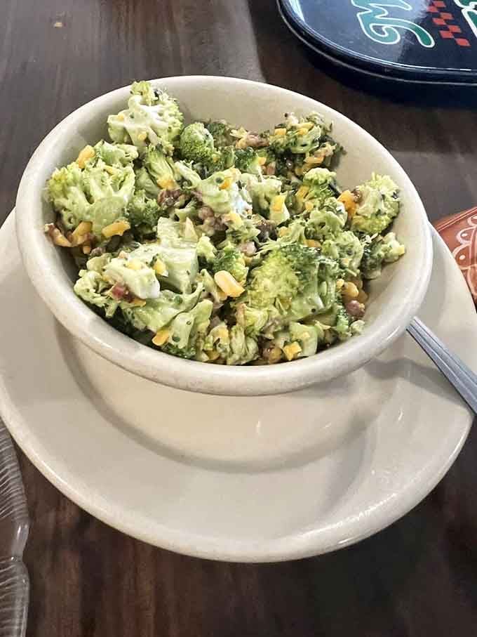 Broccoli salad that makes vegetables feel like they're finally invited to the cool kids' table.