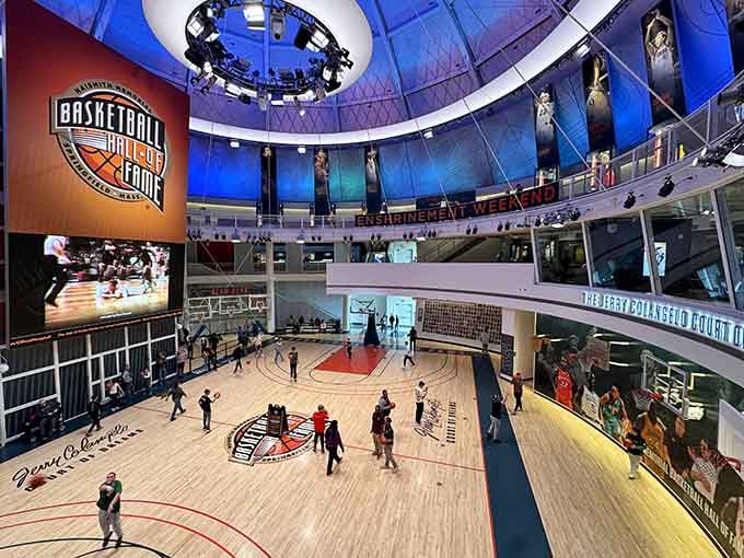 This full-sized court invites visitors to shoot hoops where legends are celebrated and childhood dreams feel possible.