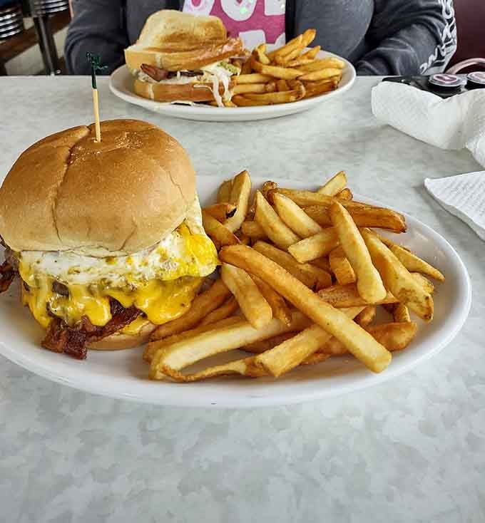 Double cheeseburger goals achieved with an egg on top because sometimes more is absolutely, positively the right answer.