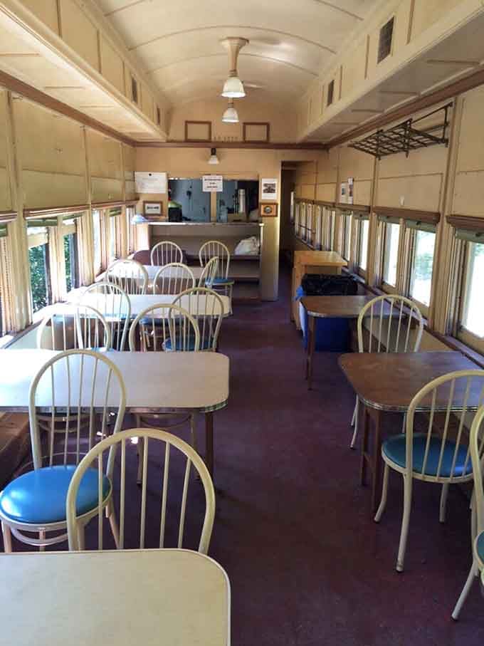 This dining car proves that eating on a moving train beats any restaurant with a stationary view.