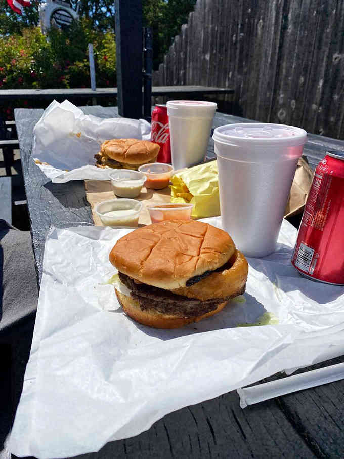 Sunshine, milkshakes, and burgers on the patio, this spread looks like summer vacation tastes, no matter the season.