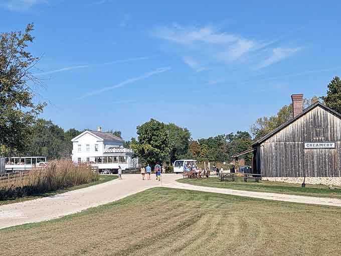 Strolling through living history where visitors discover how much harder everything was before electricity and running water.