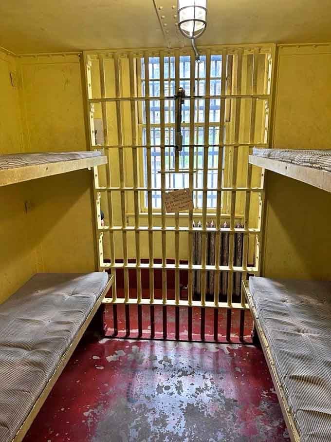 The original jail cells remain intact, complete with bunks where you can contemplate your imaginary crimes in style.