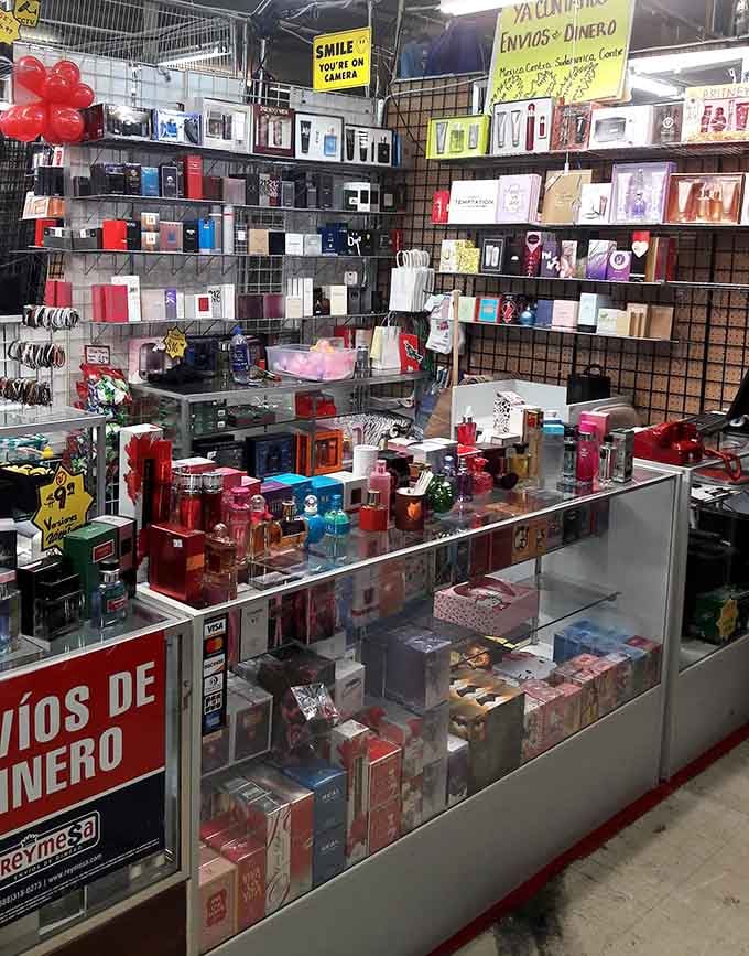 Rows of fragrances gleam like jewels in a treasure chest, each bottle promising to make you smell absolutely fantastic.