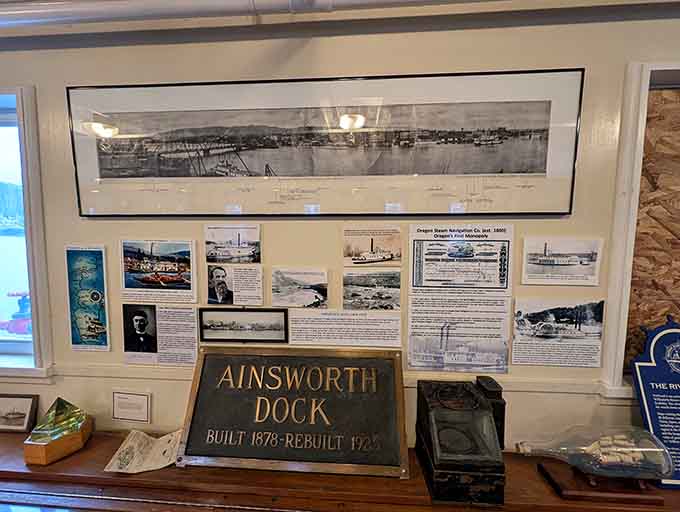 The Ainsworth Dock exhibit connects you to Portland's waterfront heritage and the infrastructure that built this city's economy.