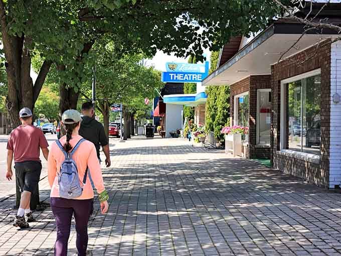 Main street charm where people still wave at strangers and nobody's in a ridiculous hurry to get anywhere.