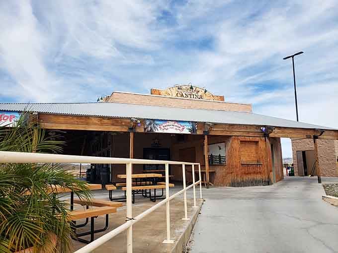 River's Edge Cantina serves up waterfront dining with a side of desert mountain scenery.