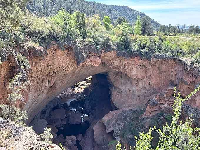 That natural bridge formation looks like something from a fantasy novel, except you can actually walk right under it.