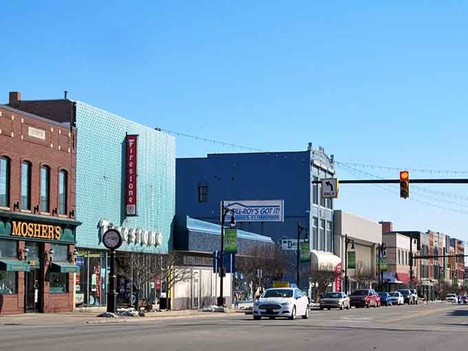 That bright turquoise building proves Port Huron isn't afraid of personality, standing proud among its brick-and-mortar neighbors.