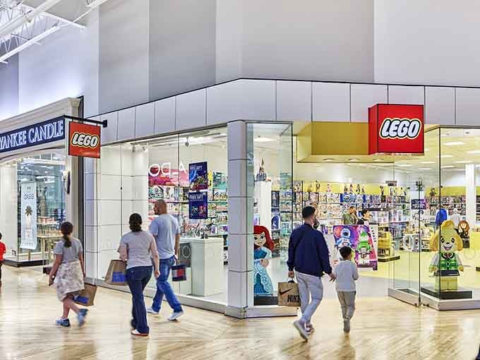 The LEGO Store beckons with colorful promises of childhood joy and adult-sized credit card statements alike.