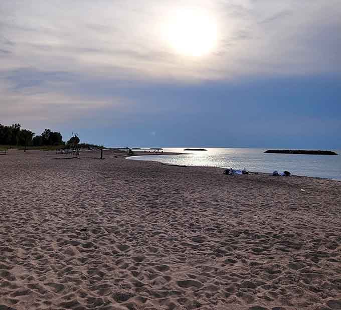 Sand this smooth and beaches this empty? Mid-week visits to Presque Isle are basically a cheat code for paradise.