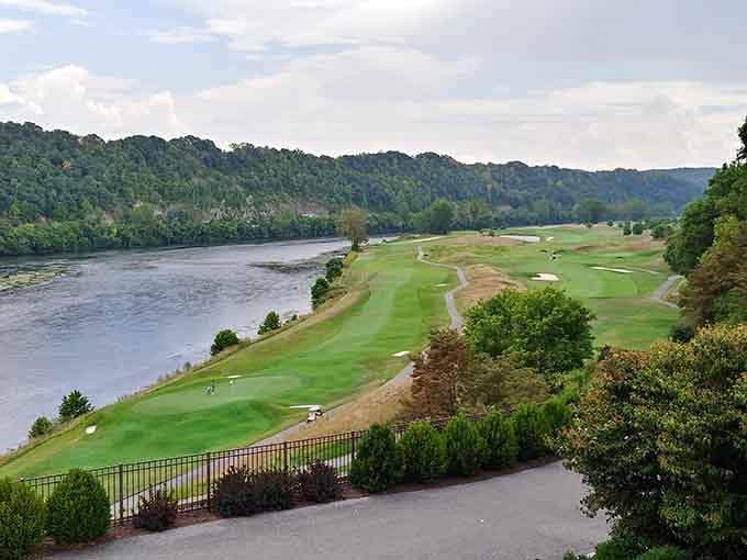 Where the fairway meets the river, golfers face decisions that'll either make their day or ruin it spectacularly.