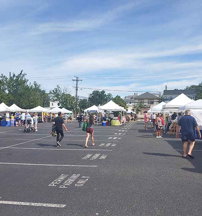 White tents dot the farmers market like a scene from your favorite small-town movie, minus the Hollywood extras.