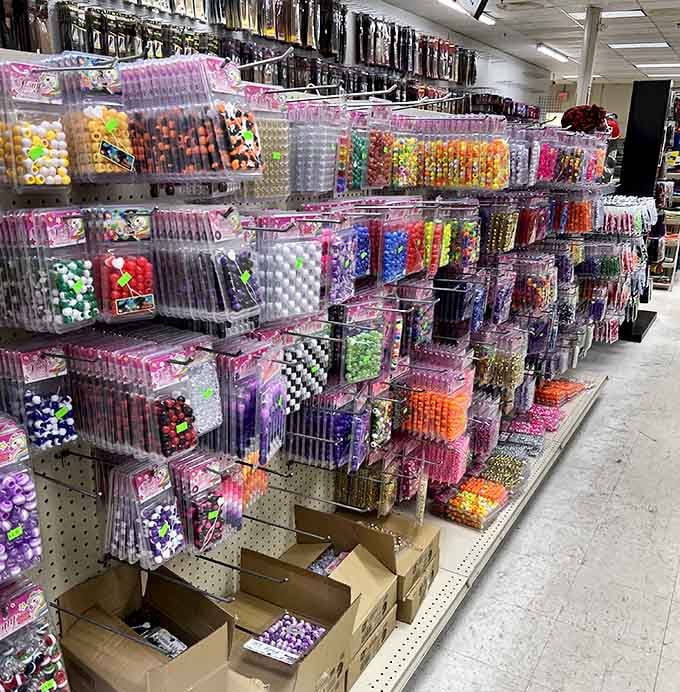 Craft beads in every color imaginable, because someone's about to get very creative or very ambitious.