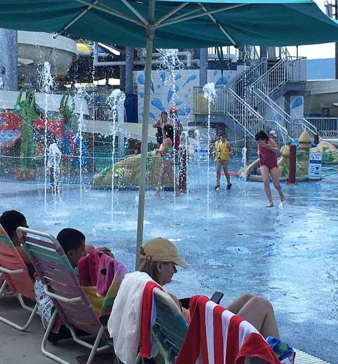Interactive fountains where kids discover that getting soaked is actually the entire point of this adventure.