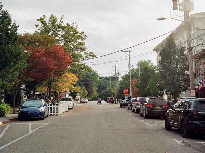 Fall colors transform downtown into a postcard, making leaf-peepers forget all about New England's hype.
