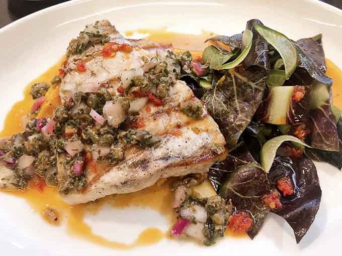 Grilled swordfish that looks like it just won an award for being both beautiful and delicious simultaneously.
