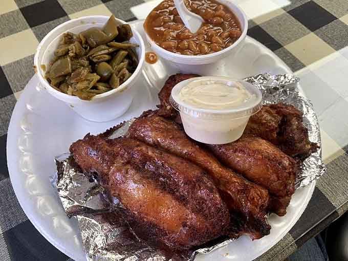 Those turkey ribs aren't just dinner, they're a masterclass in what poultry can achieve with proper smoking.