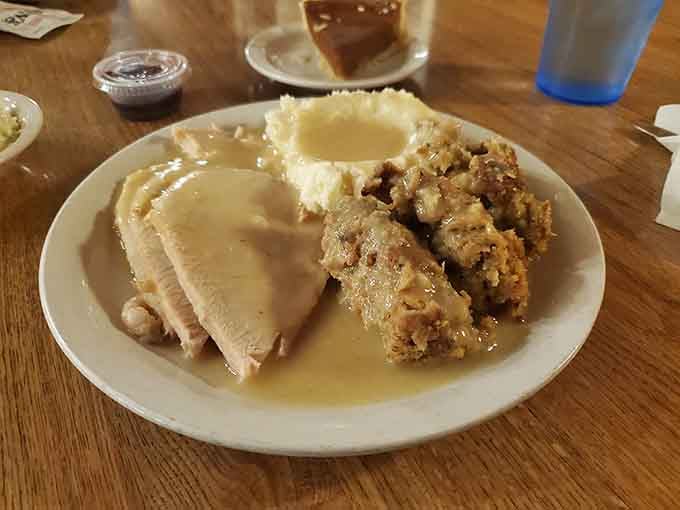 Sliced turkey with all the trimmings means you don't have to wait until November to feel thankful for good food.