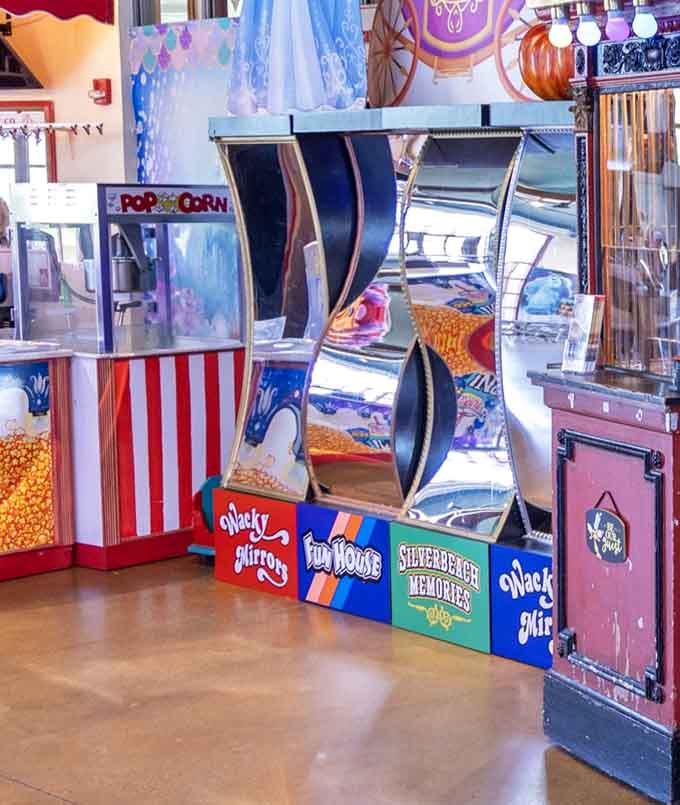These funhouse mirrors have been making people laugh at themselves since before selfies were invented.