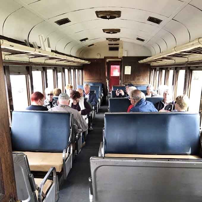 These classic bench seats and curved ceiling transport you straight back to when train travel was the height of elegance.