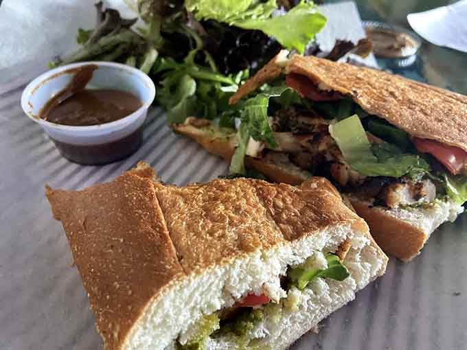 The Crispin Glover sandwich lives up to its namesake, proving that normal really is weirder than you think, deliciously so.