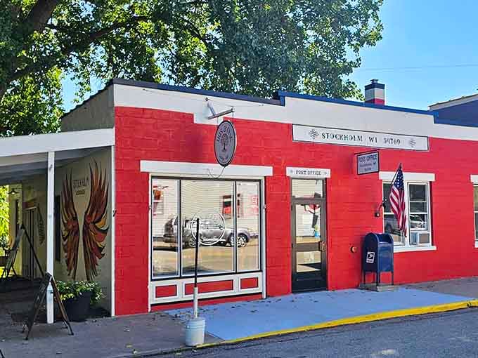 Even the post office in Stockholm looks like it belongs in a storybook about perfect small-town America.
