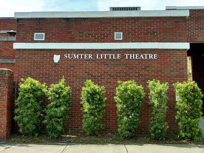 Community theater thrives behind these brick walls where local talent takes center stage throughout the year.