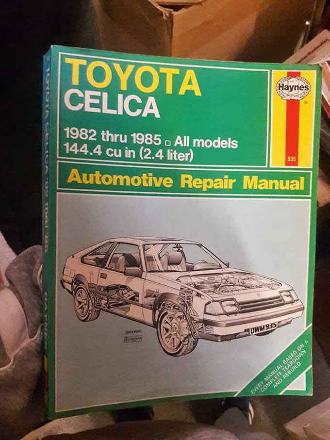 That Toyota Celica repair manual your dad swore he'd use someday is finally waiting for someone who actually will.