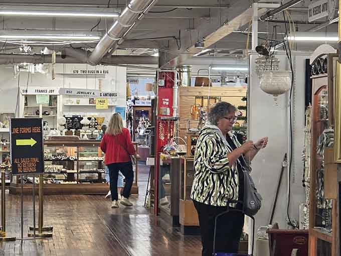 Shoppers navigating the treasure maze, each on their own quest for that one perfect piece they didn't know existed.