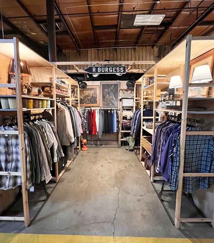 Vintage menswear hangs ready to transform you into the dapper gentleman your younger self always dreamed you'd become someday.