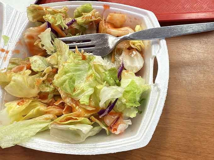 Fresh greens with shrimp make a lighter option that still delivers on flavor and generous Twin Cities portions.