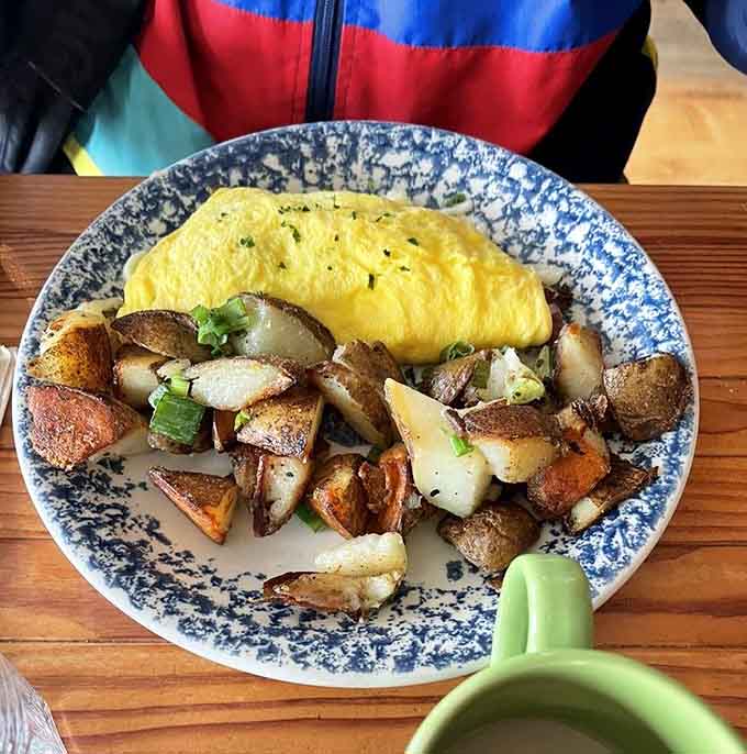 A bacon omelet so perfectly executed it deserves its own standing ovation and maybe a trophy too.