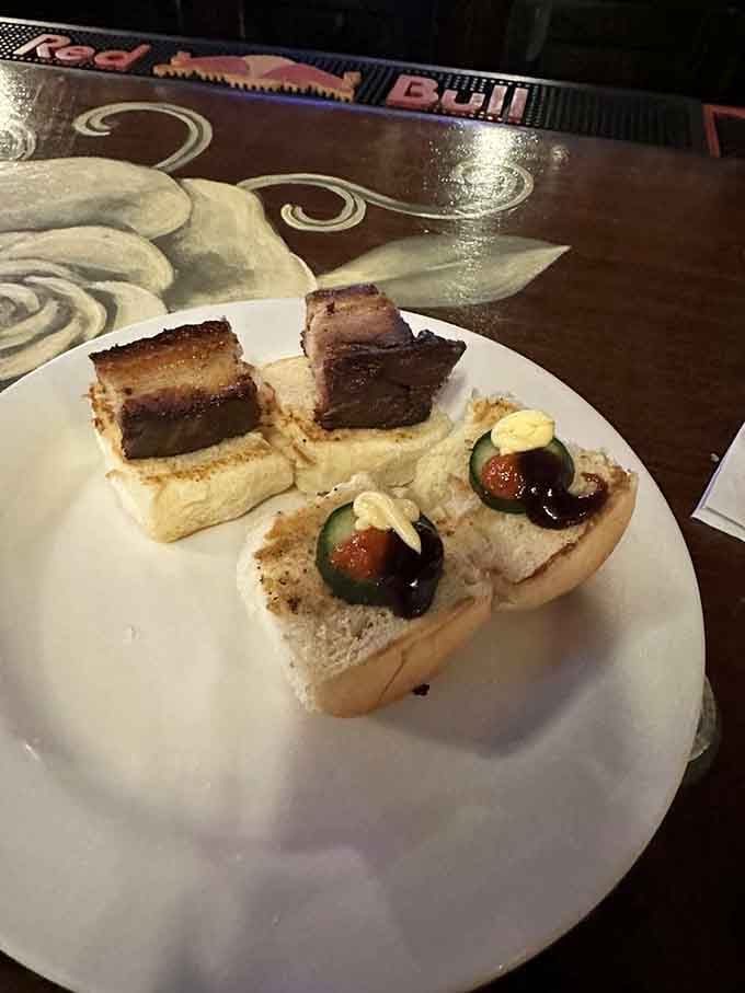 Pork sliders that pack more flavor per square inch than seems physically possible in this dimension.