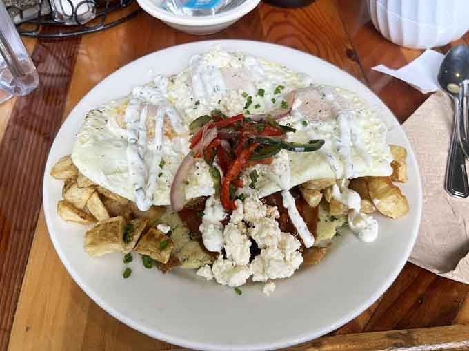 Huevos rancheros meets crispy potatoes in what can only be described as morning perfection on a plate.