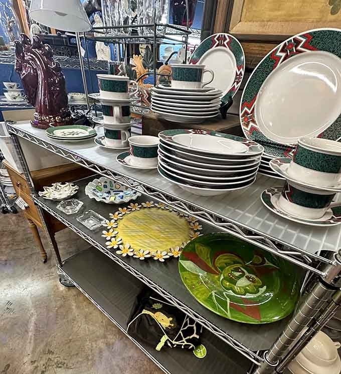 Dishware collections showcase patterns and styles that make modern mass-produced plates look utterly boring by comparison.