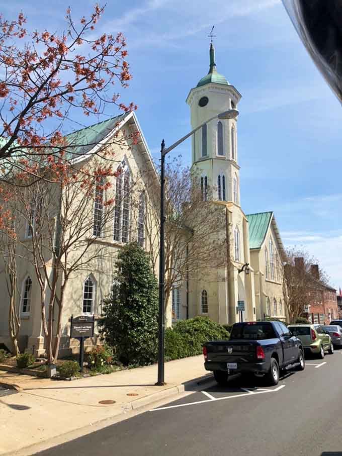 Historic churches and spring blossoms frame the route, proving Fredericksburg takes its charm seriously.